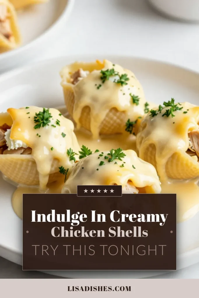 Savory Chicken Alfredo Stuffed Shells Dinner Recipe - Lisa Dishes