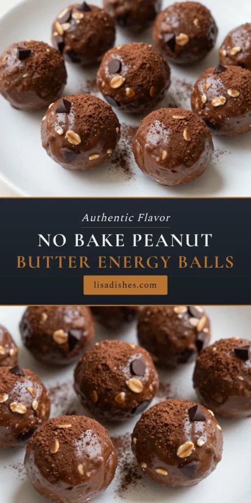 Peanut Butter Chocolate Energy Balls Quick Healthy Snack - Lisa Dishes