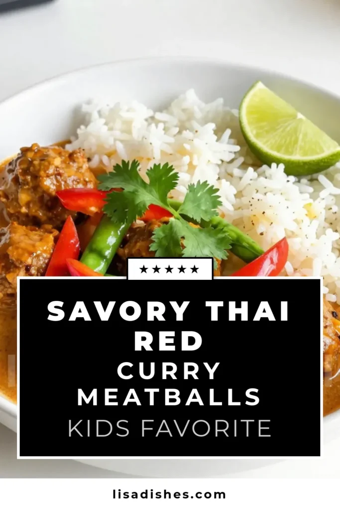 Thai Red Curry Meatballs Flavorful and Easy Recipe - Lisa Dishes