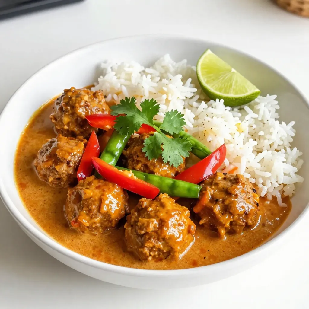 Thai Red Curry Meatballs Flavorful and Easy Recipe - Lisa Dishes